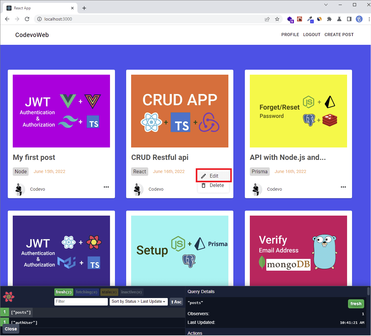 Build React Query And Axios Crud App With Restful Api 2025