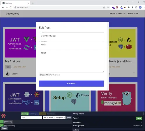 Build React Query, and Axios CRUD App with RESTful API 2025