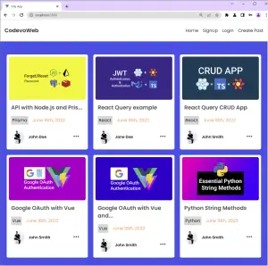 Build Vue.js, Vue Query, and Axios CRUD App with RESTful API 2024