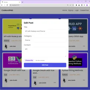 Build Vue.js, Vue Query, and Axios CRUD App with RESTful API 2024