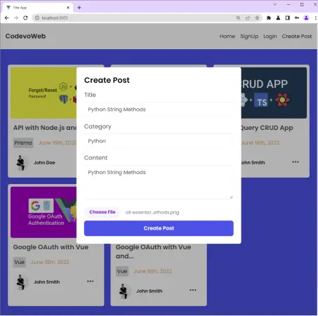 Build Vue.js, Vue Query, and Axios CRUD App with RESTful API 2024